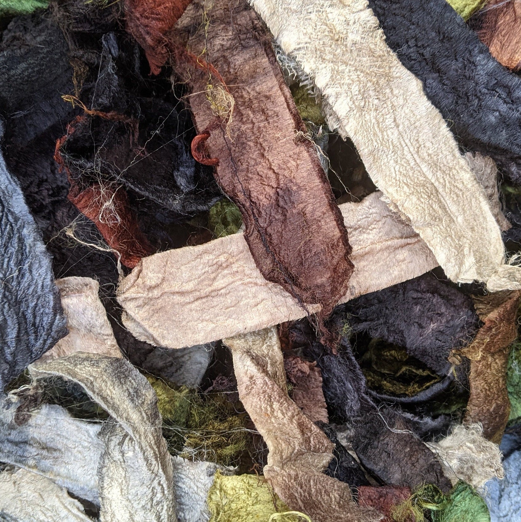 Hand Dyed Silk Carrier Rods Forest Floor 10g - Etsy