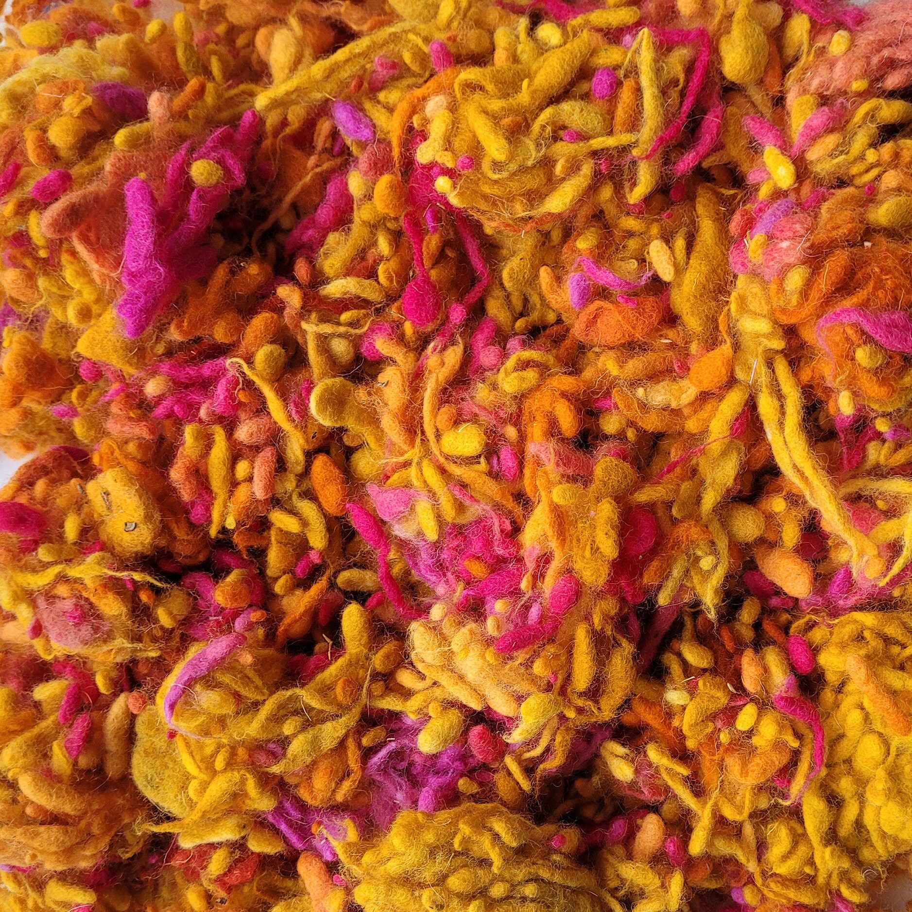 Hand Dyed Wool Slubs 30g Tigerlily - Etsy Australia
