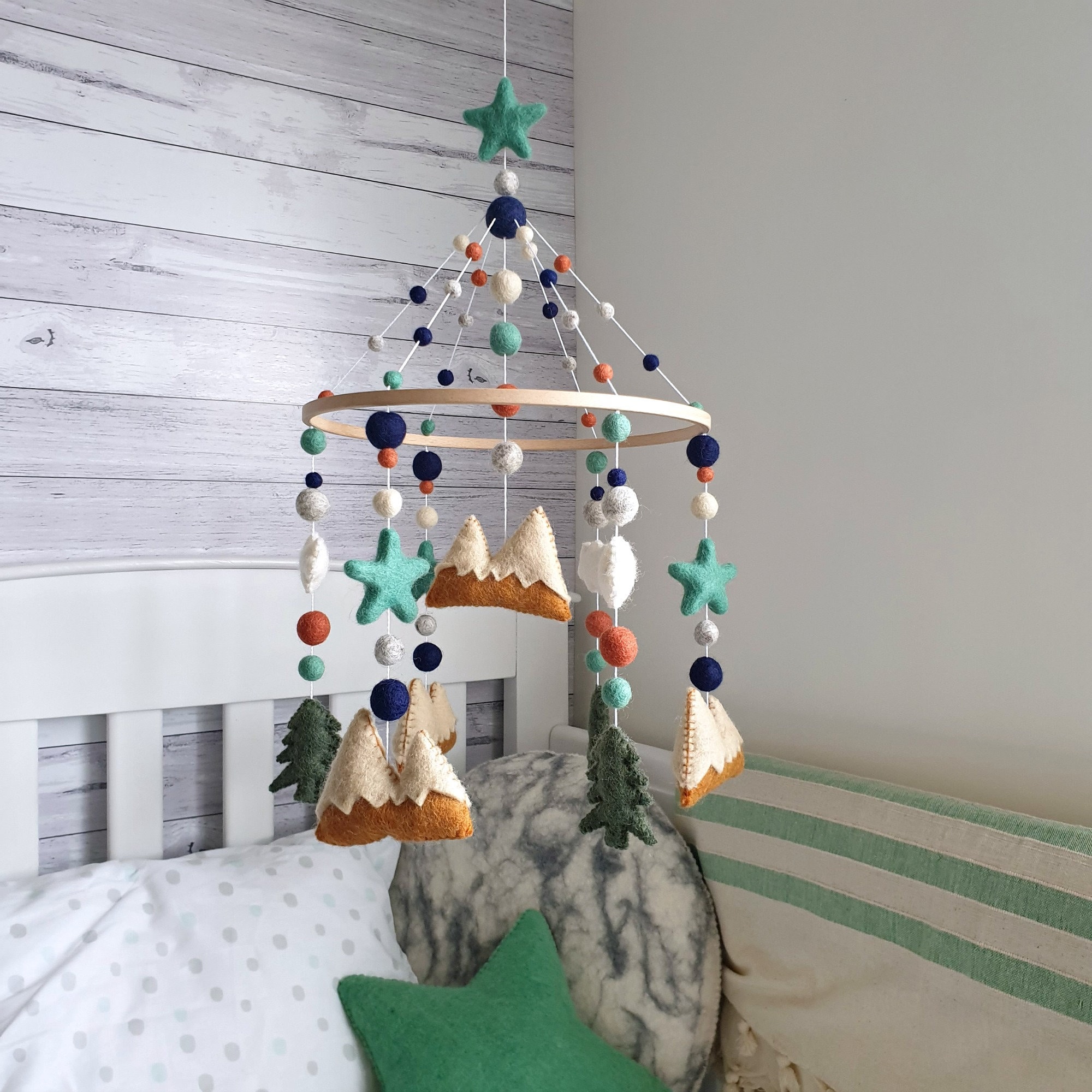 Woodland Nursery Mobile Baby Mobile Woodland Felt Mobile | Etsy