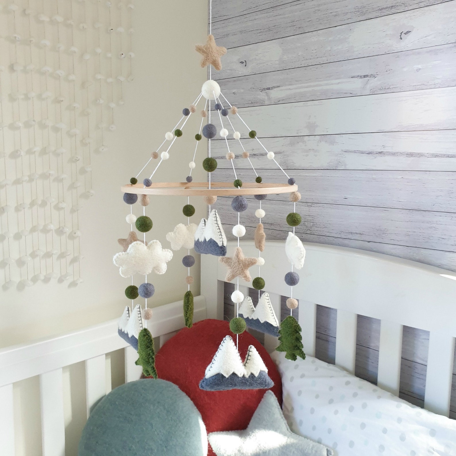 Woodland Baby Mobile Mountains Nursery Mobile Cloud Baby | Etsy