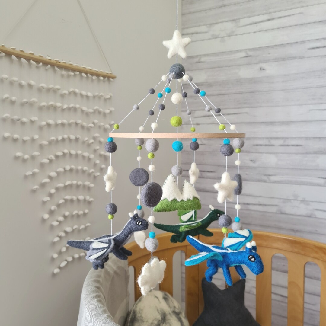Dragons Baby Mobile, Nursery Mobile, Cot Mobile, Crib Mobile, Baby Boy ...
