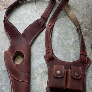 Handmade Stylish Leather Rig for Long Barrel Revolvers by Colt, Taurus ...