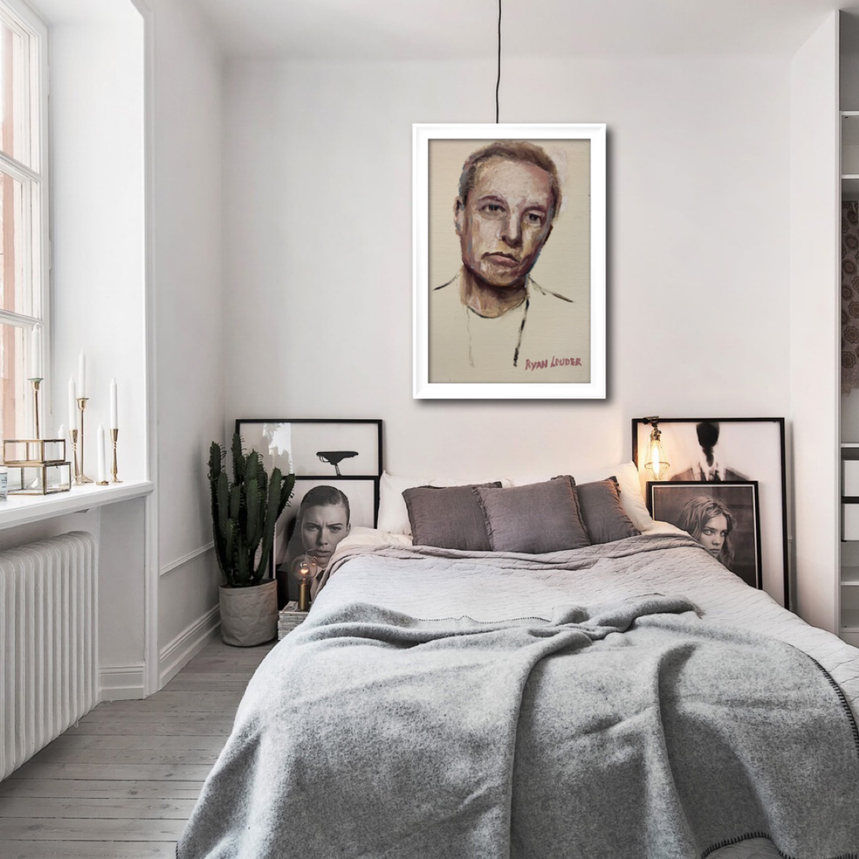 Elon Musk Portrait: London Artist Oil Painting, Modern Wall Art - Etsy