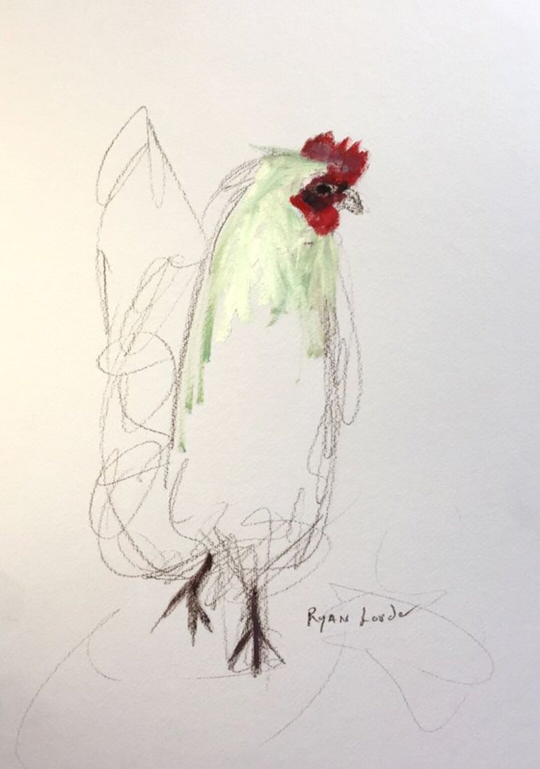 Chicken 17x24 Painting of Chicken by Ryan Louder - Etsy