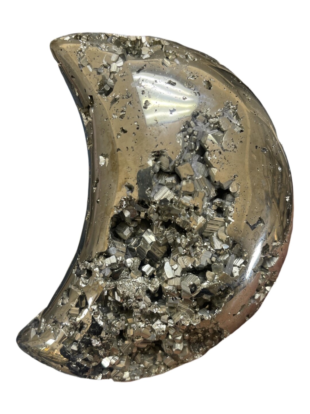 Pyrite Moon Carving, Crescent Moon, Crystal Moons, Moon Rituals ...