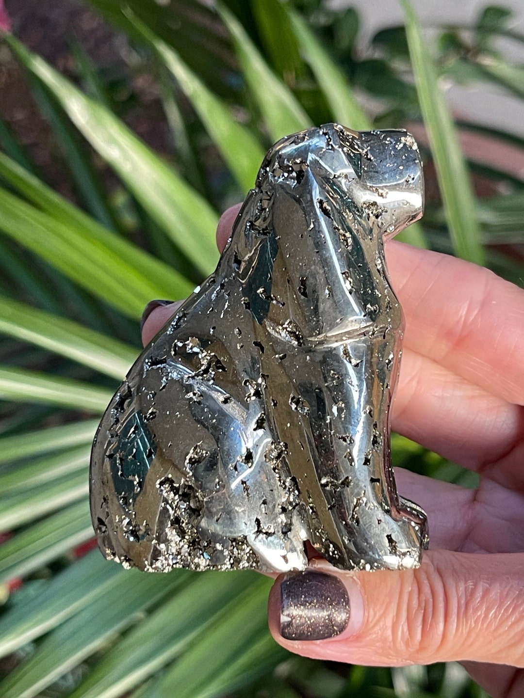 Pyrite Dog, Pyrite Carvings, Gifts for Dog Lovers, Home Decor, Dog ...