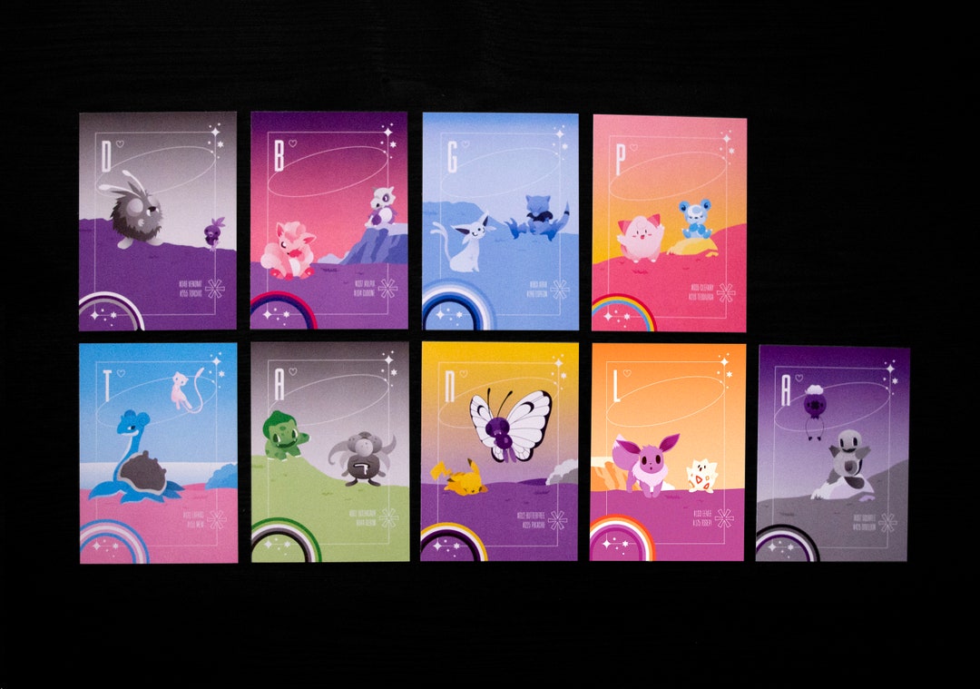 BGRADE Queer Pokémon Postcards I Graphic Design, Typography I Subtle ...