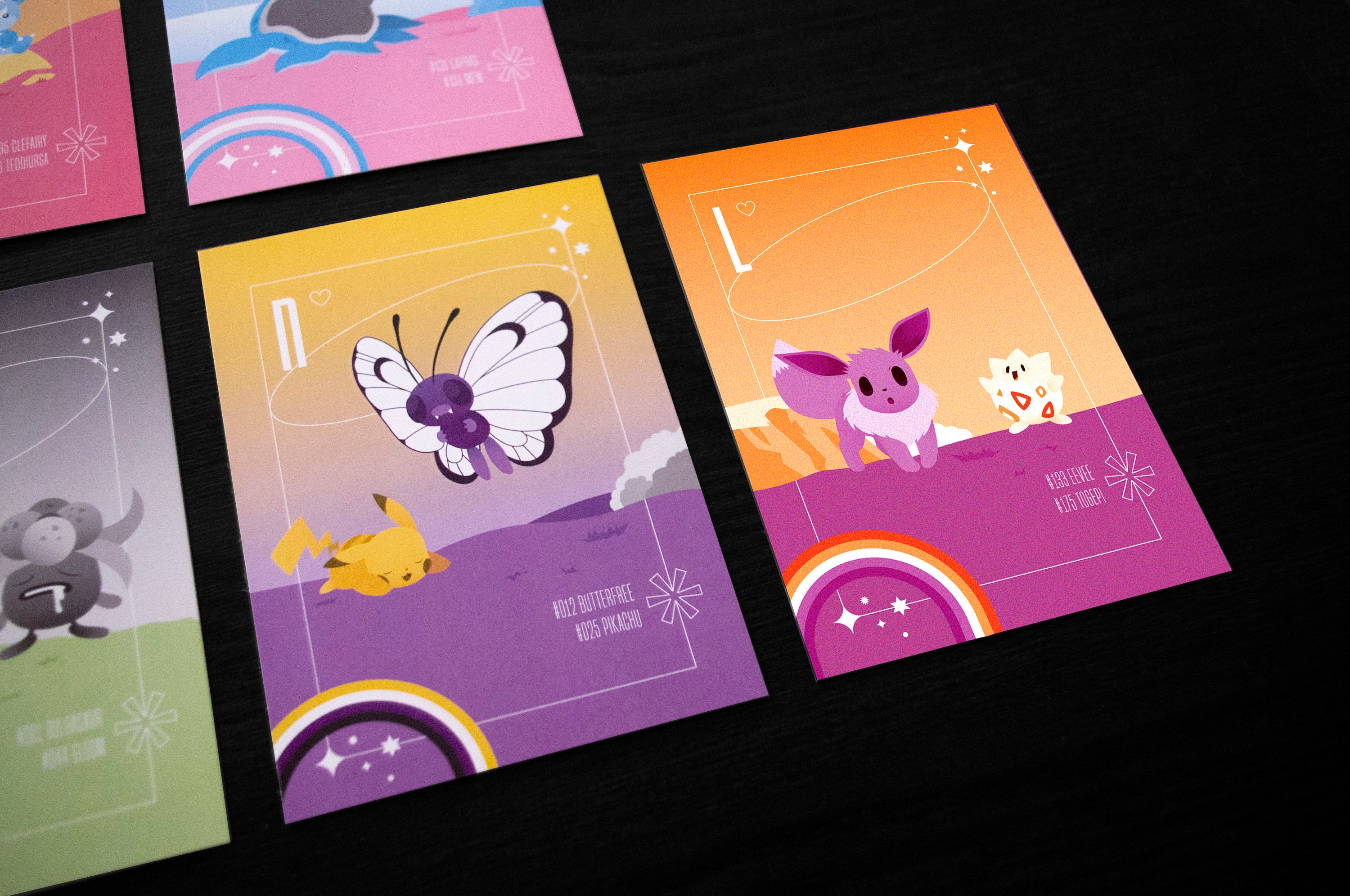 BGRADE Queer Pokémon Postcards I Graphic Design, Typography I Subtle ...
