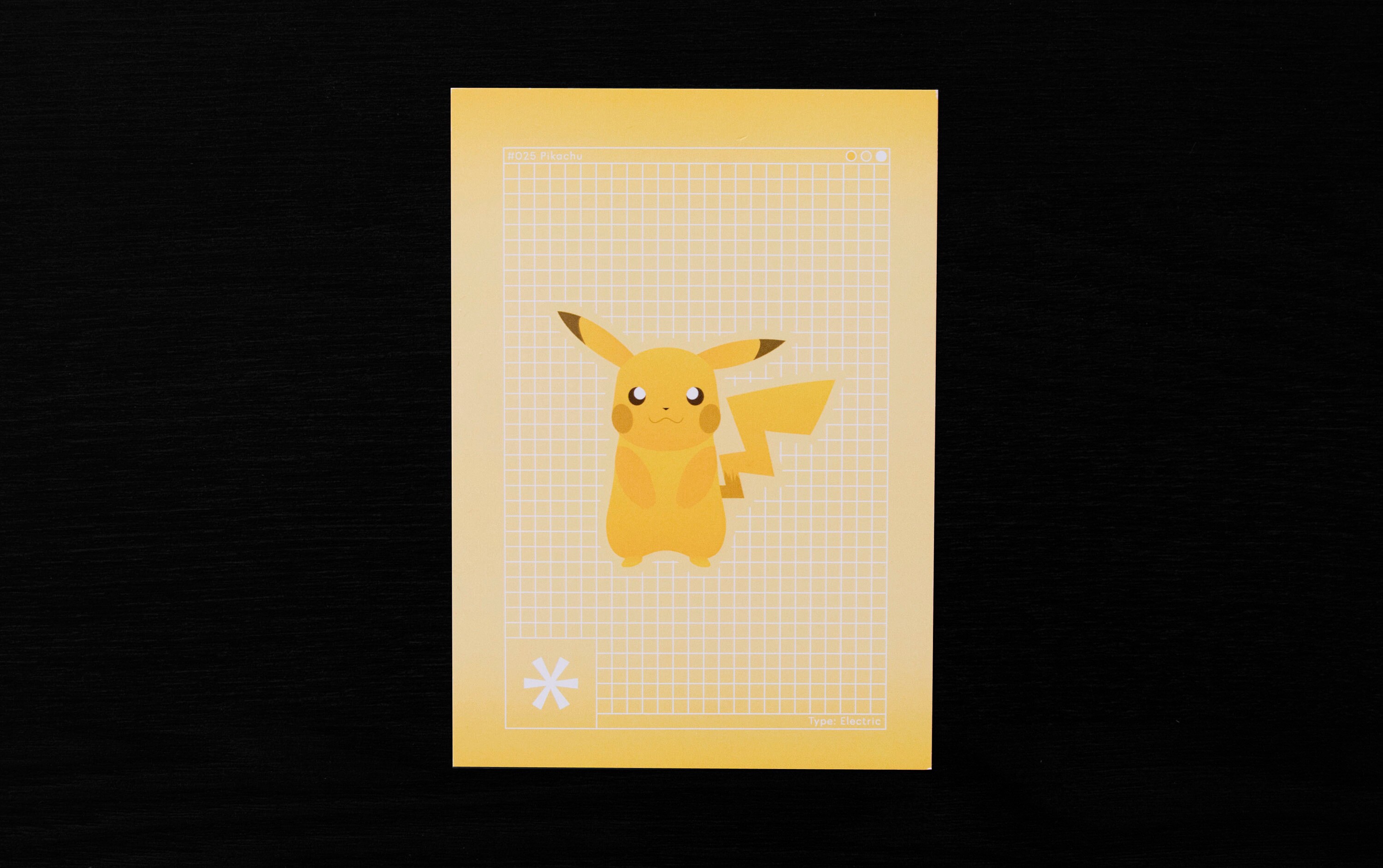 Minimal Pokémon Postcards I Pikachu Eevee Bulbasaur Mew I - Etsy