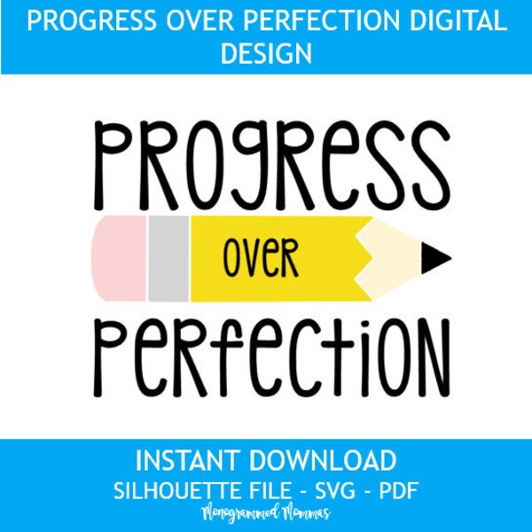 Progress Perfection - Etsy