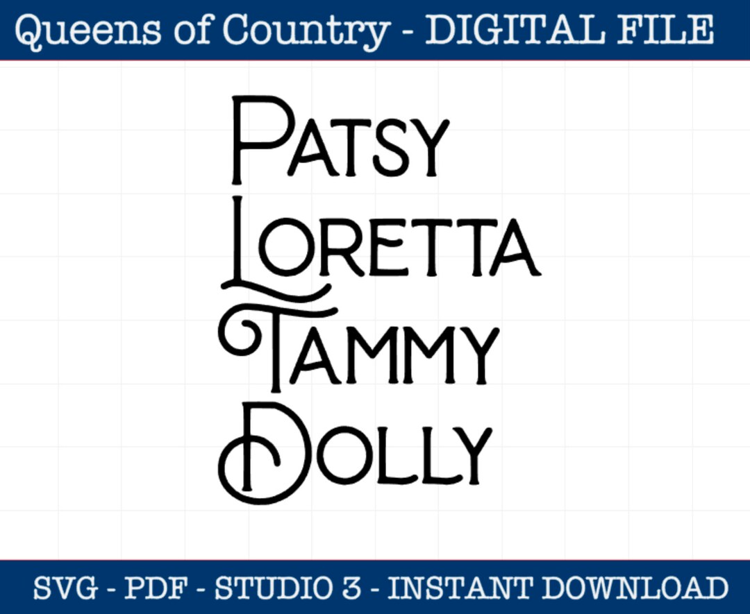Queens of Country Design SVG Cut File Silhouette / Cricut Digital File ...