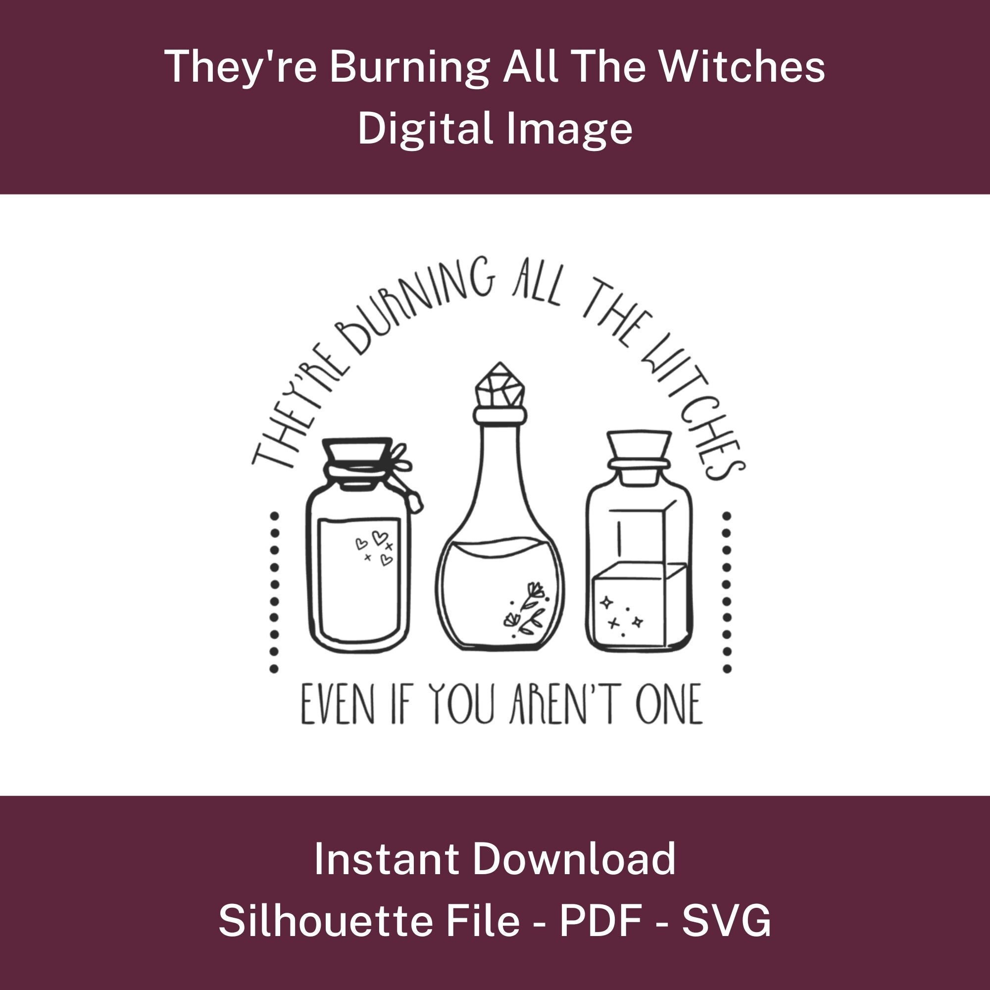 They're Burning All the Witches Design SVG Cut File - Etsy