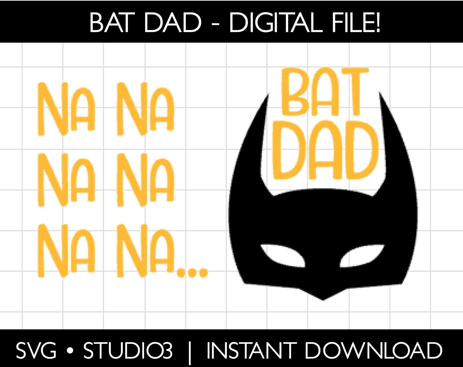 Bat Dad Design SVG archivo de corte Silhouette / Cricut - Etsy España