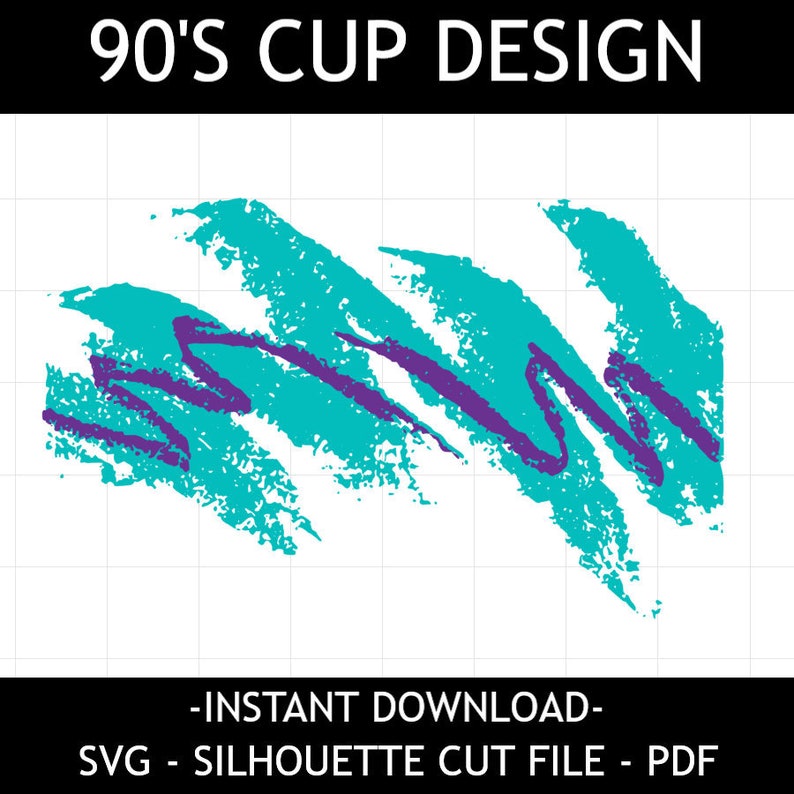 90S Cup Design SVG cut file Silhouette / Cricut Digital file | Etsy