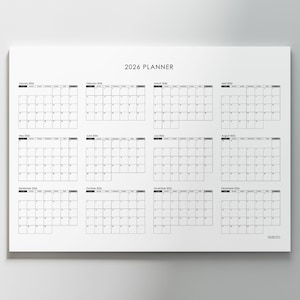 2026 Yearly Wall Planner - Extra Large Yearly Wall Planner - 2026 ...