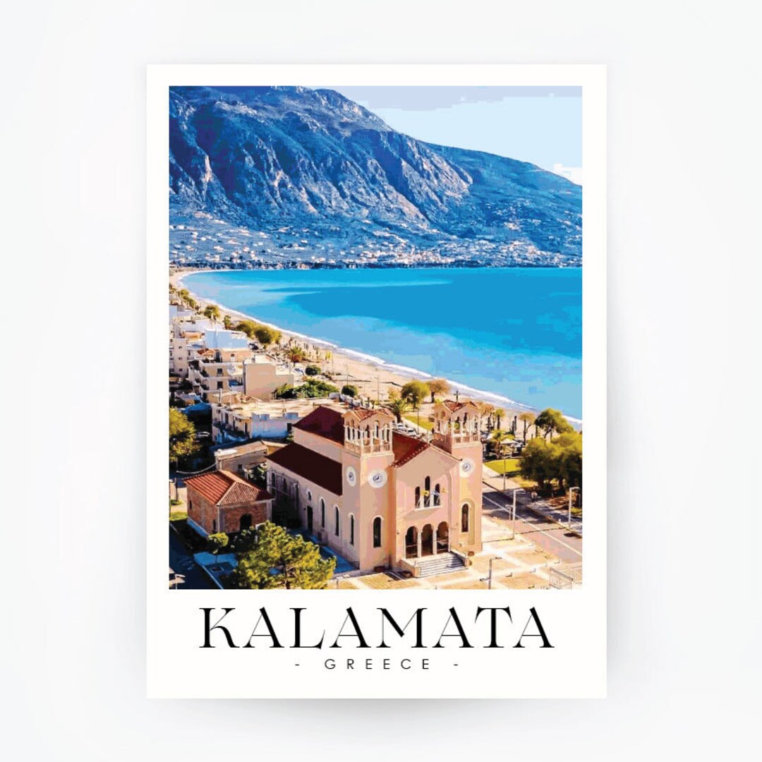 Travel Poster - Greece - Kalamata Poster - Kalamata Print | Kalamata, Greece - Etsy