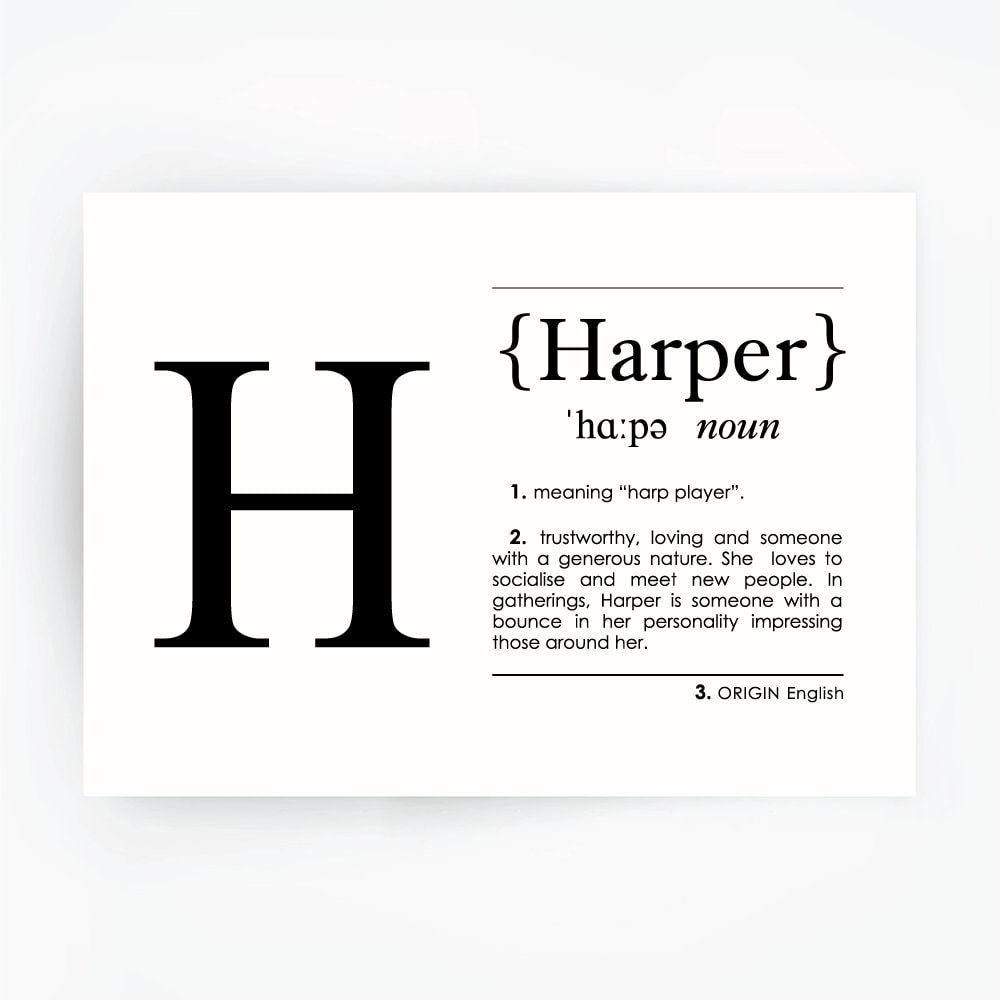 Custom Name Definition Print: Real Foil Keepsake - Etsy