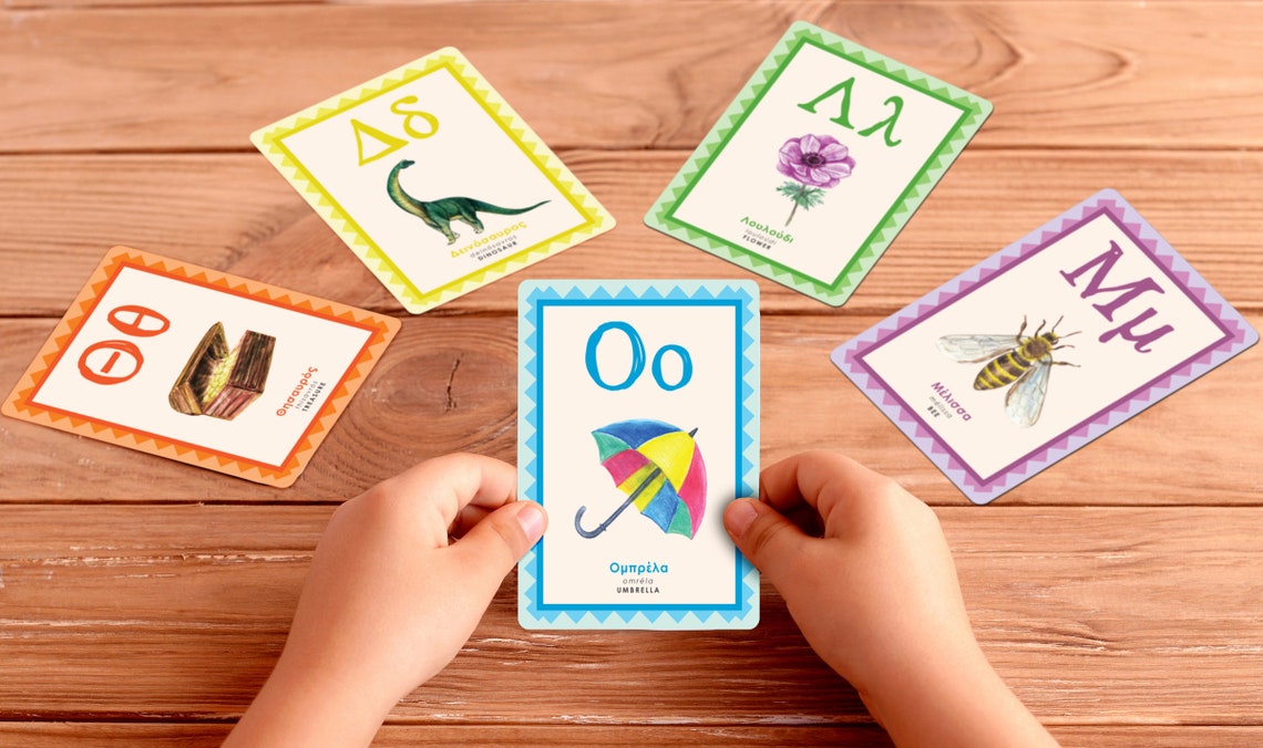 Greek FLASH CARDS Greek English Colors and Shapes - Etsy