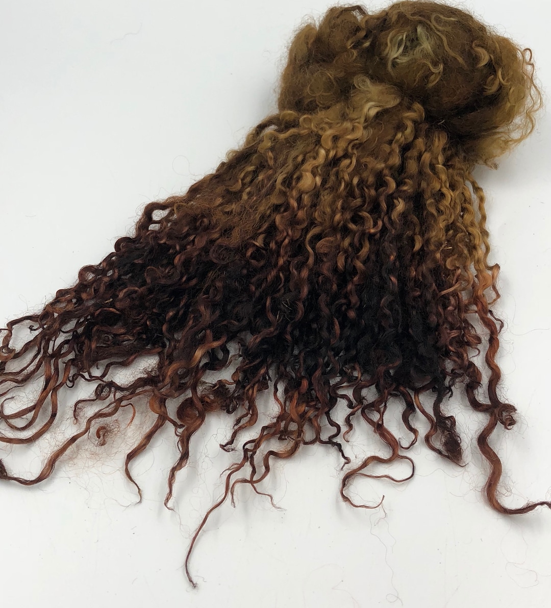 Hand Dyed " Bark " Masham Locks, 50g - Etsy UK