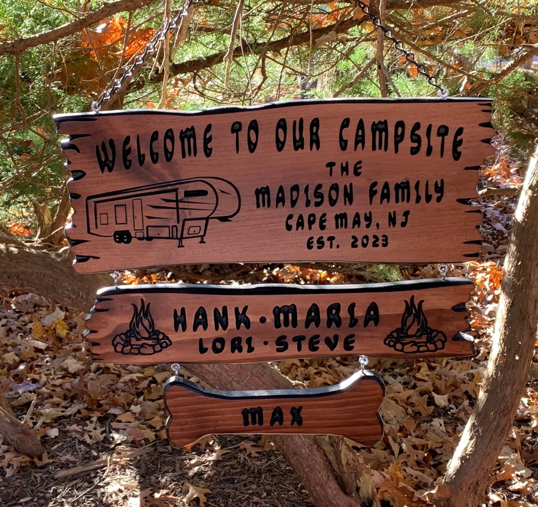 Custom Camping Sign Custom RV Sign Custom Camp Decor Sign Personalized ...