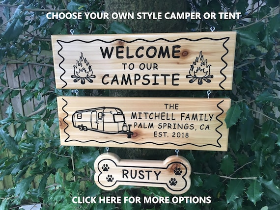 Personalized Camping Sign Fifth Wheel Decor Custom Camper Sign | Etsy