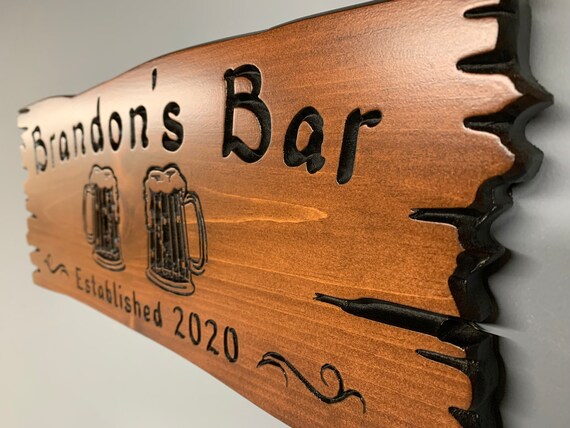 Bar Sign Lounge Sign Tavern Bar & Grill Pub Home Bar Basement - Etsy