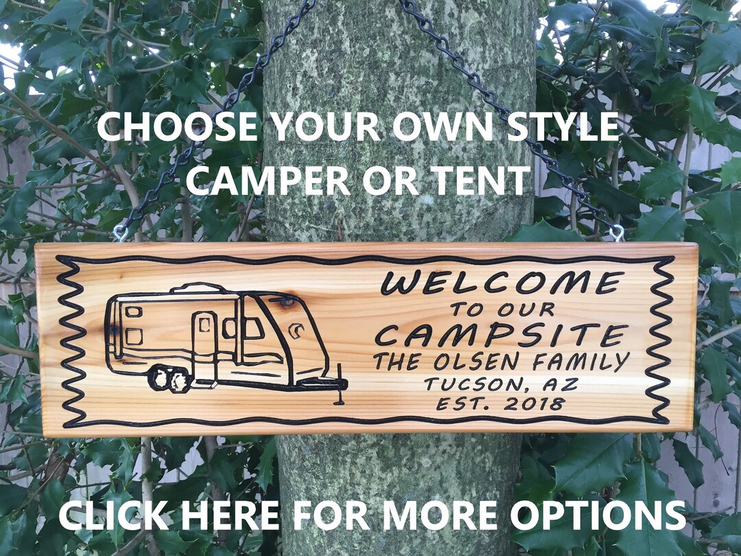 Personalized Camping Sign Custom Camp Sign Personalized Family Name ...