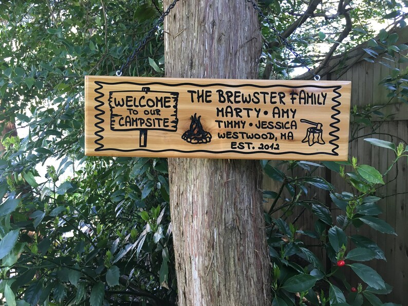 Personalized Camping Sign Custom Camp Sign Personalized Family | Etsy