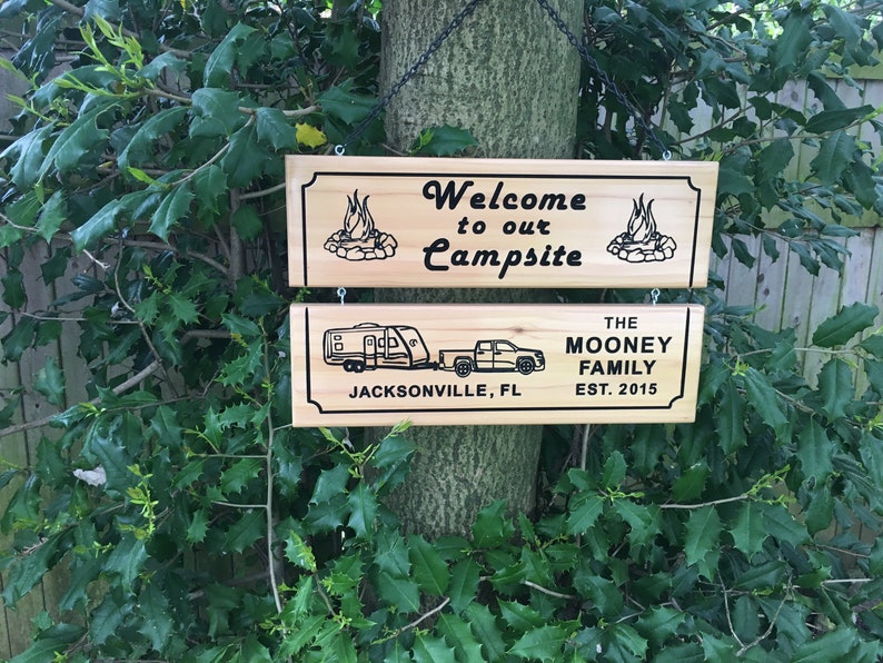 Personalized Camping Signs Custom RV Sign Campsite Sign - Etsy