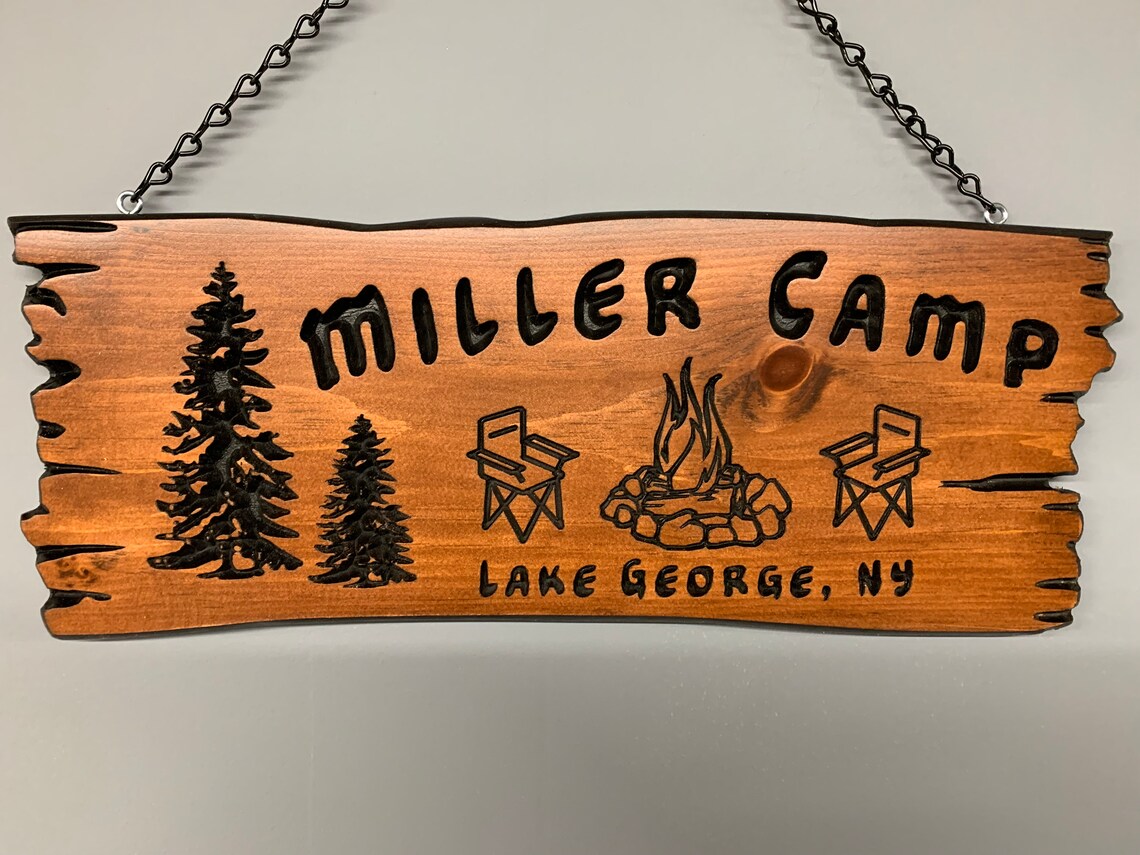 Outdoor Wood Sign Custom Camp Sign Personalized Camping Sign RV Decor ...