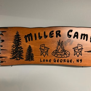 Outdoor Wood Sign Custom Camp Sign Personalized Camping Sign RV Decor ...
