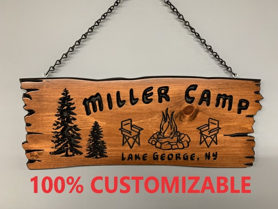 Outdoor Wood Sign Custom Camp Sign Personalized Camping Sign | Etsy
