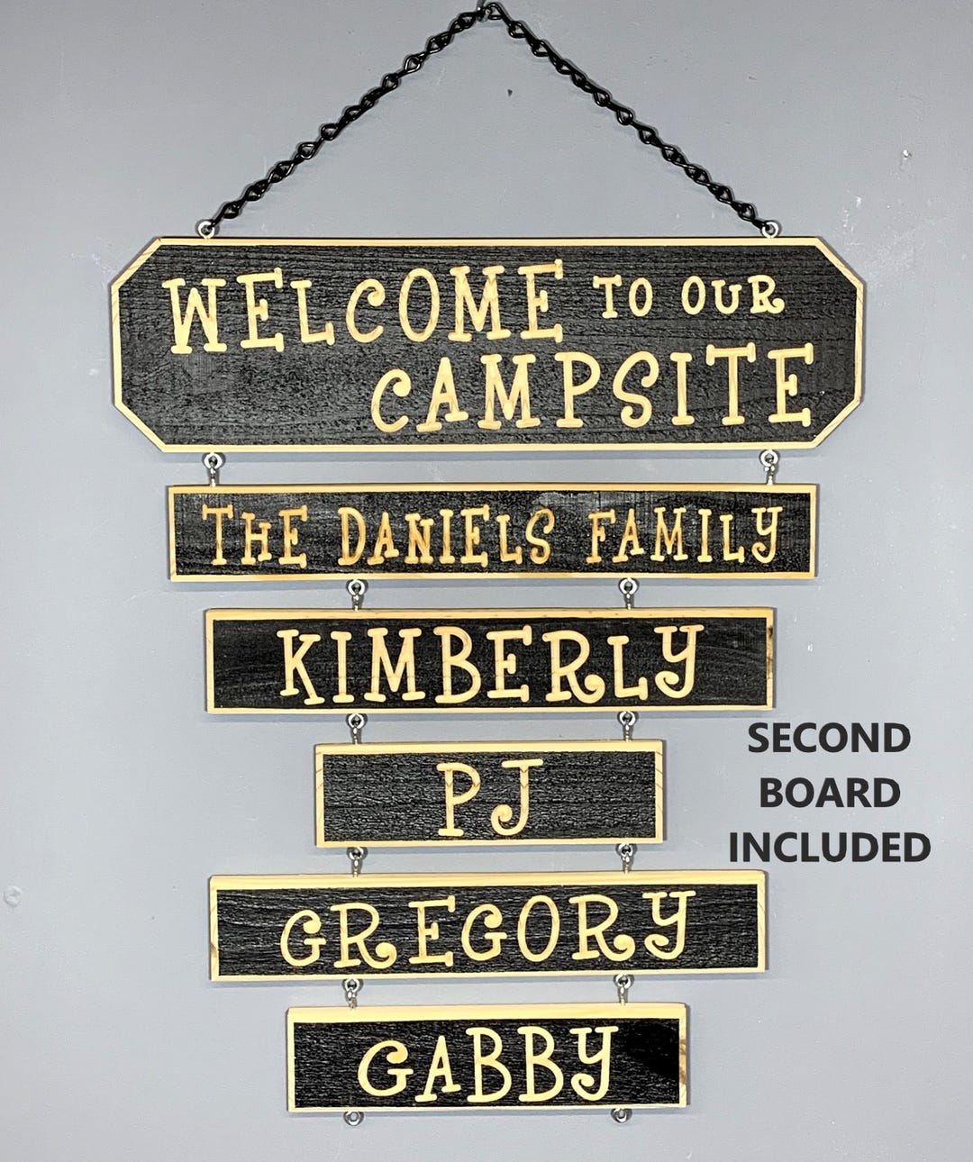 Custom Camping Sign Rustic Barnwood Style Family Name Camp Plaque ...