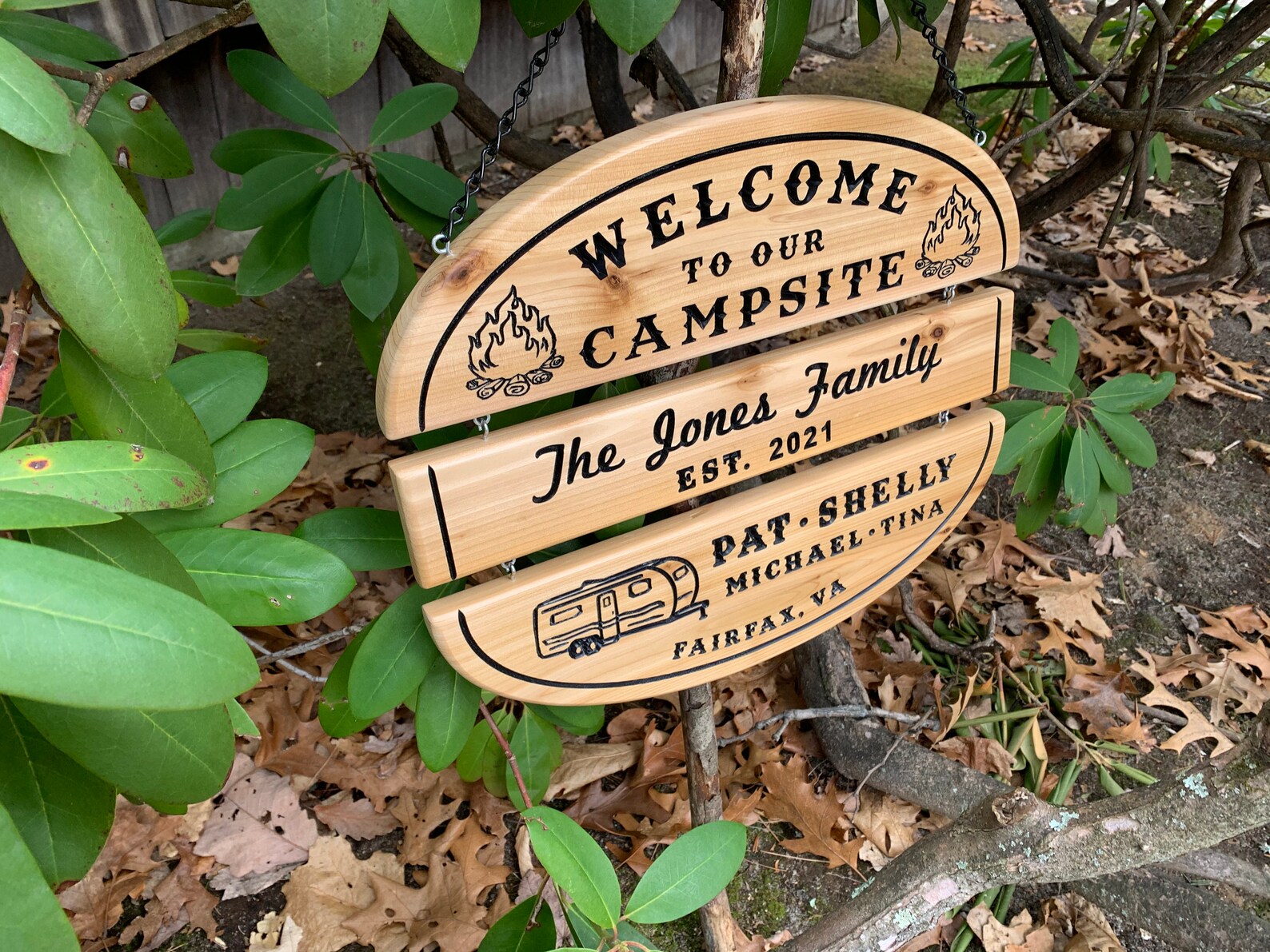 3 piece Customizable Camping Sign Camper Sign Campsite Sign RV | Etsy
