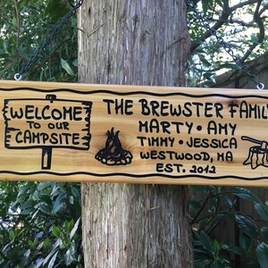 Personalized Camping Sign Custom Camp Sign Personalized Family - Etsy