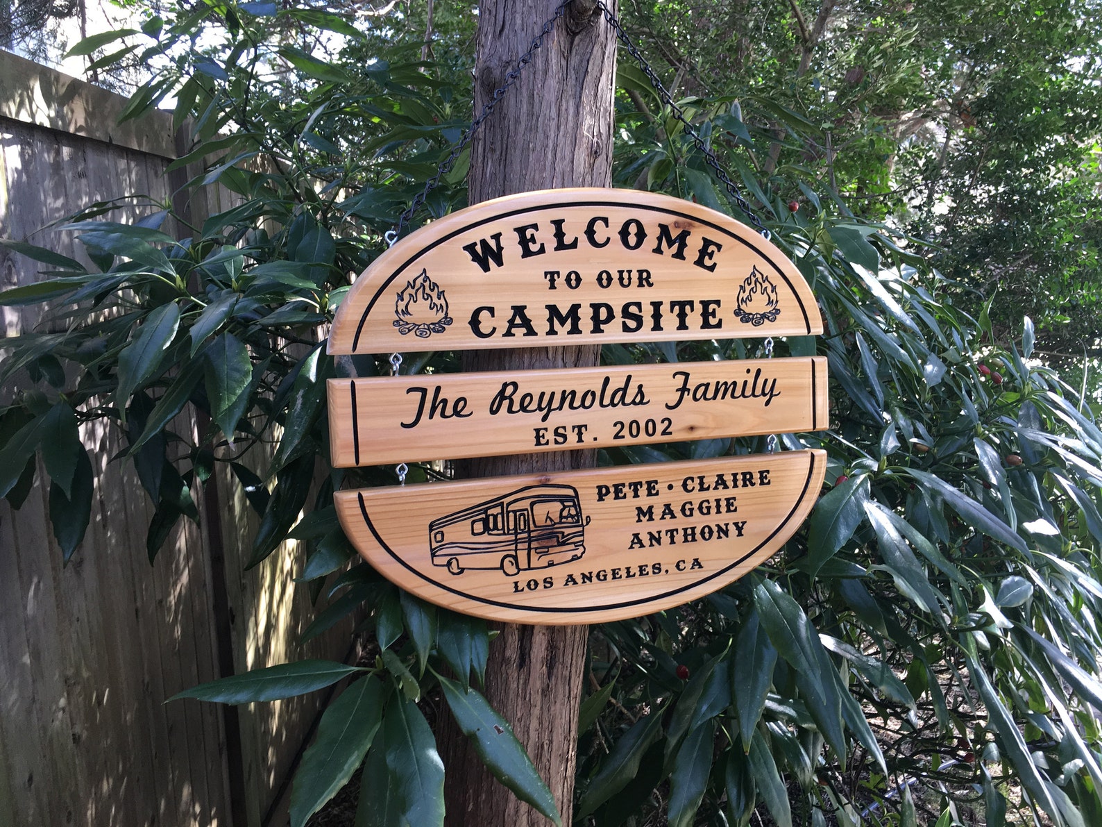 3 Piece Customizable Camping Sign Camper Sign Campsite Sign RV - Etsy