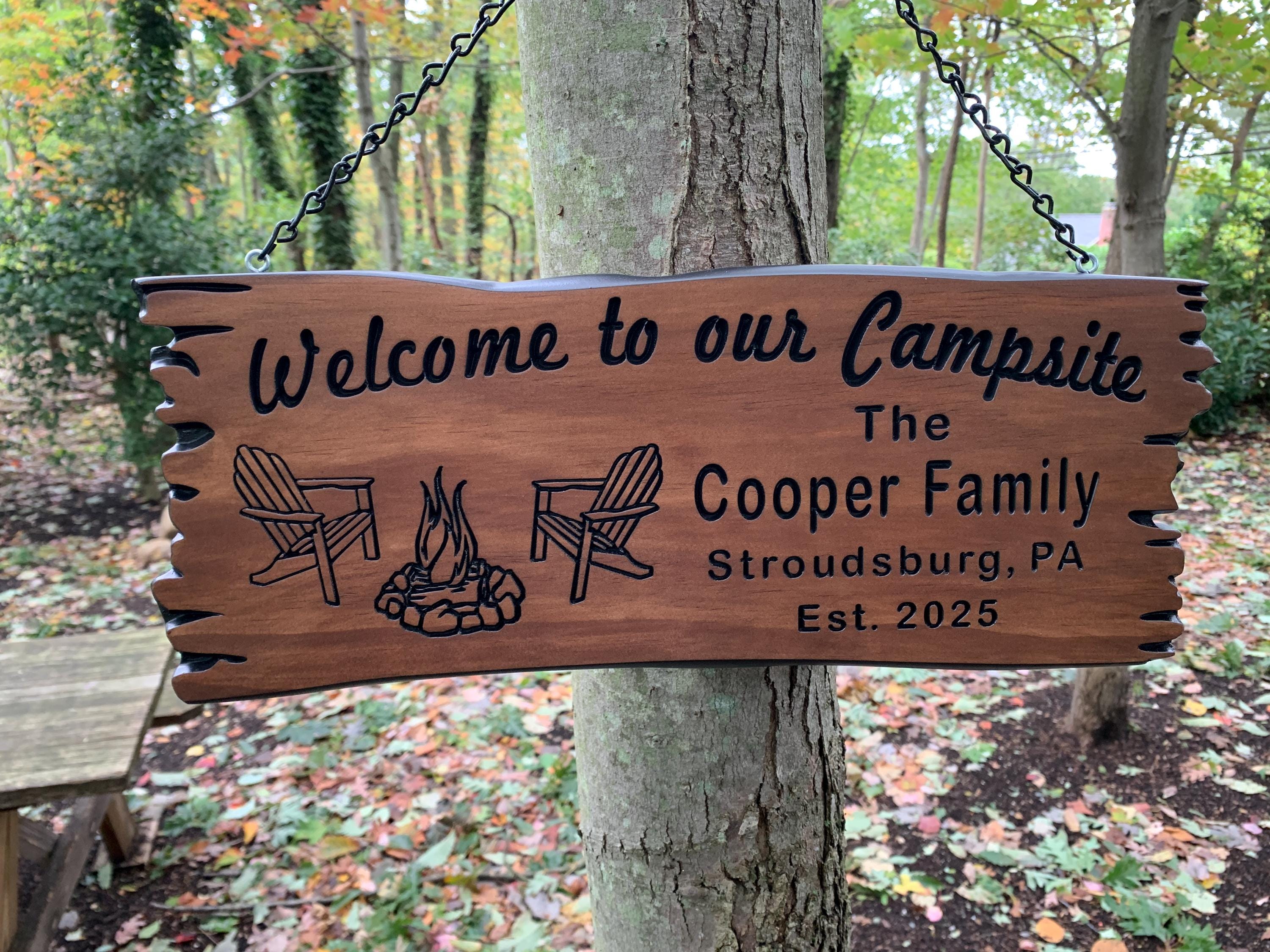 Custom Camping Sign Custom RV Sign Custom Camp Decor Sign Personalized ...