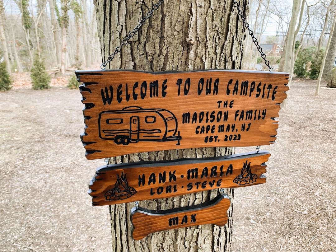 Custom Camping Sign Custom RV Sign Custom Camp Decor Sign Personalized ...