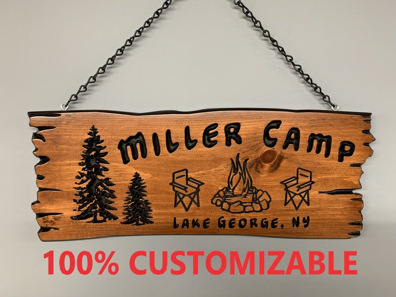Outdoor Wood Sign Custom Camp Sign Personalized Camping Sign | Etsy