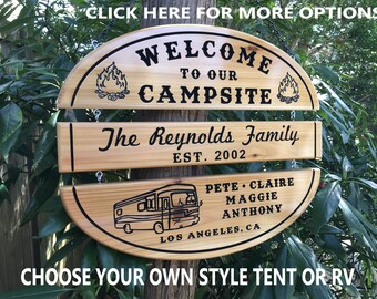 Camping Name Sign | Etsy