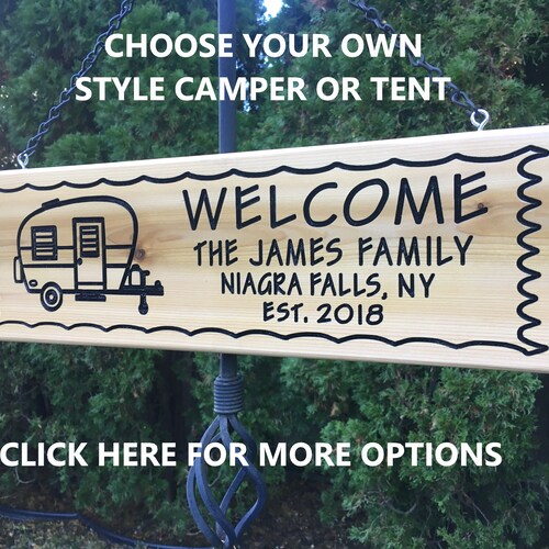 Wooden Camping Sign Custom Carved Sign Cedar Sign Outdoors - Etsy