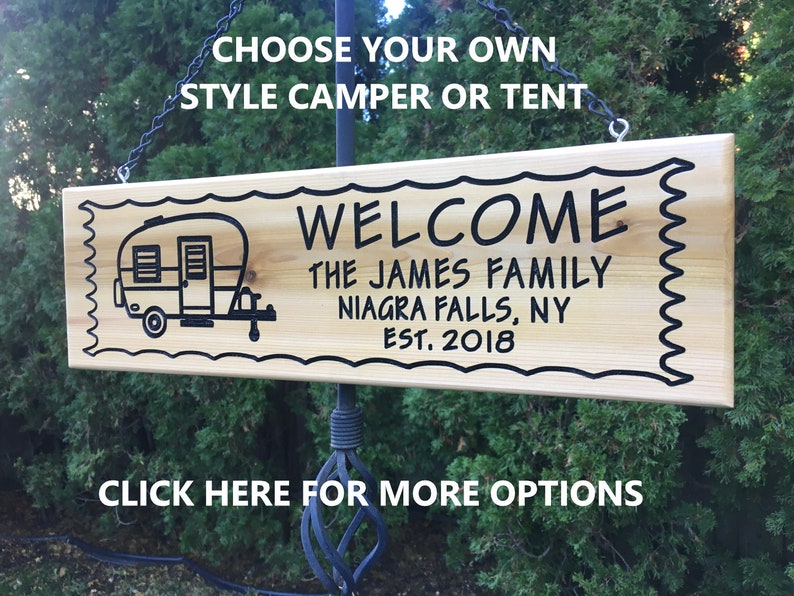 Wooden Camping Sign Custom Carved Sign Cedar Sign Outdoors - Etsy