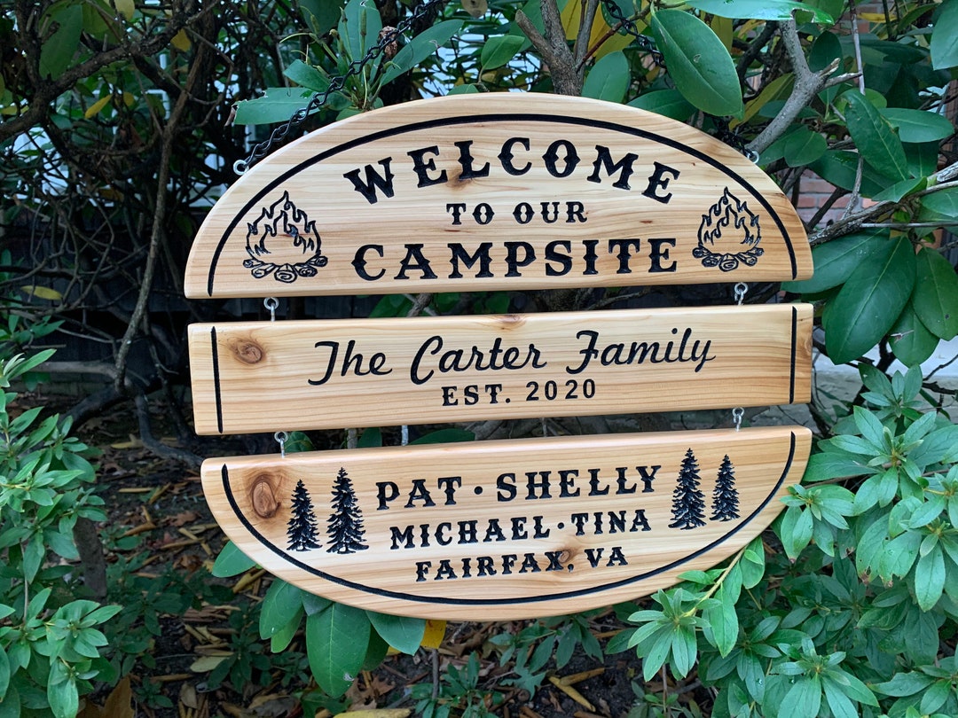 3 Piece Custom Wood Sign Personalized Camping Signs Personalized RV ...