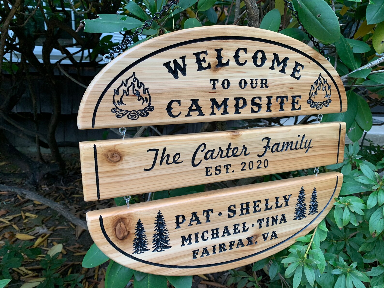 3 Piece Custom Wood Sign Personalized Camping Signs Personalized RV ...