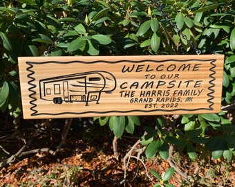 Custom Camper Name Sign - Etsy