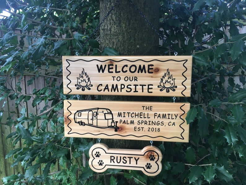 Personalized Camping Sign Fifth Wheel Decor Custom Camper Sign | Etsy