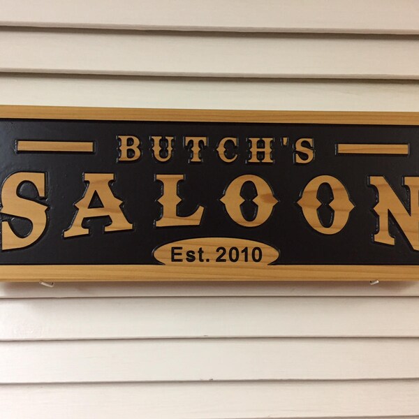 Wood Saloon Sign - Etsy