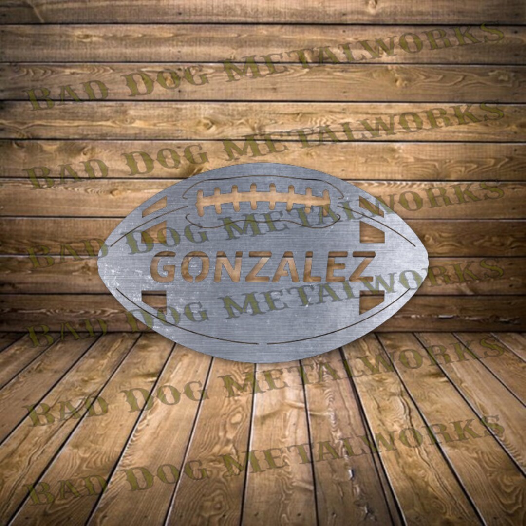 Football Monogram Svg/dxf - Bad Dog Metalworks Digital Download - Laser ...