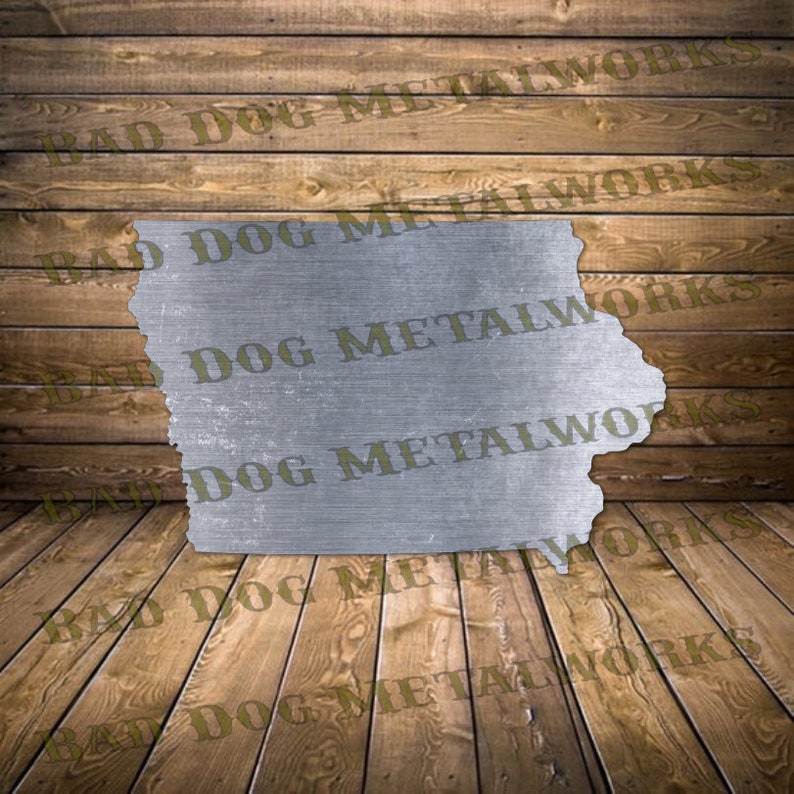 Iowa State Outline SVG/DXF Bad Dog Metalworks Digital | Etsy