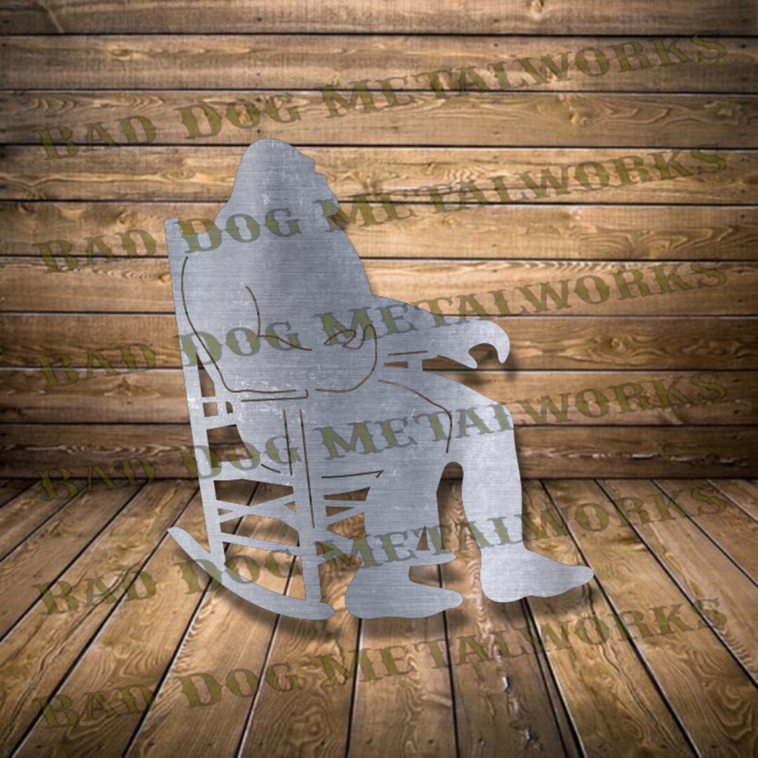 Rocking Chair Bigfoot Dxf - Rocking Chair Bigfoot Svg - Bad Dog ...